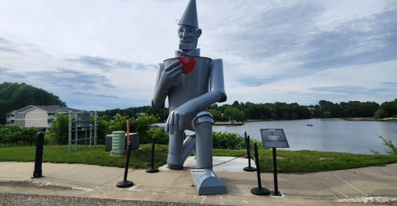 A 24-foot Tin Man sculpture in Michigan that's full of charm